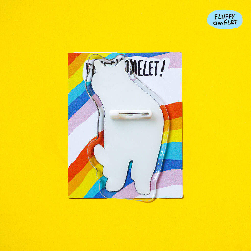 OREO CAT BROOCH – FLUFFY OMELET